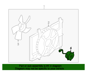 2009-2014 Nissan Cube Fan Motor 21487-3GF1A | Parts for Nissans