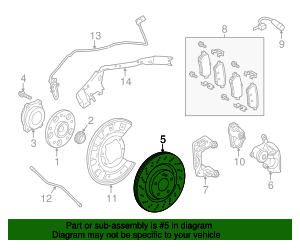 231-423-02-12 - Disc Brake Rotor Rear 2013-2023 Mercedes-Benz ...