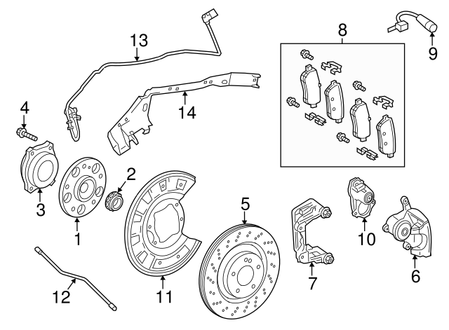 Mercedes-Benz OEM Disc Brake Rotor Rear Part# 231-423-02-12 | OEM ...