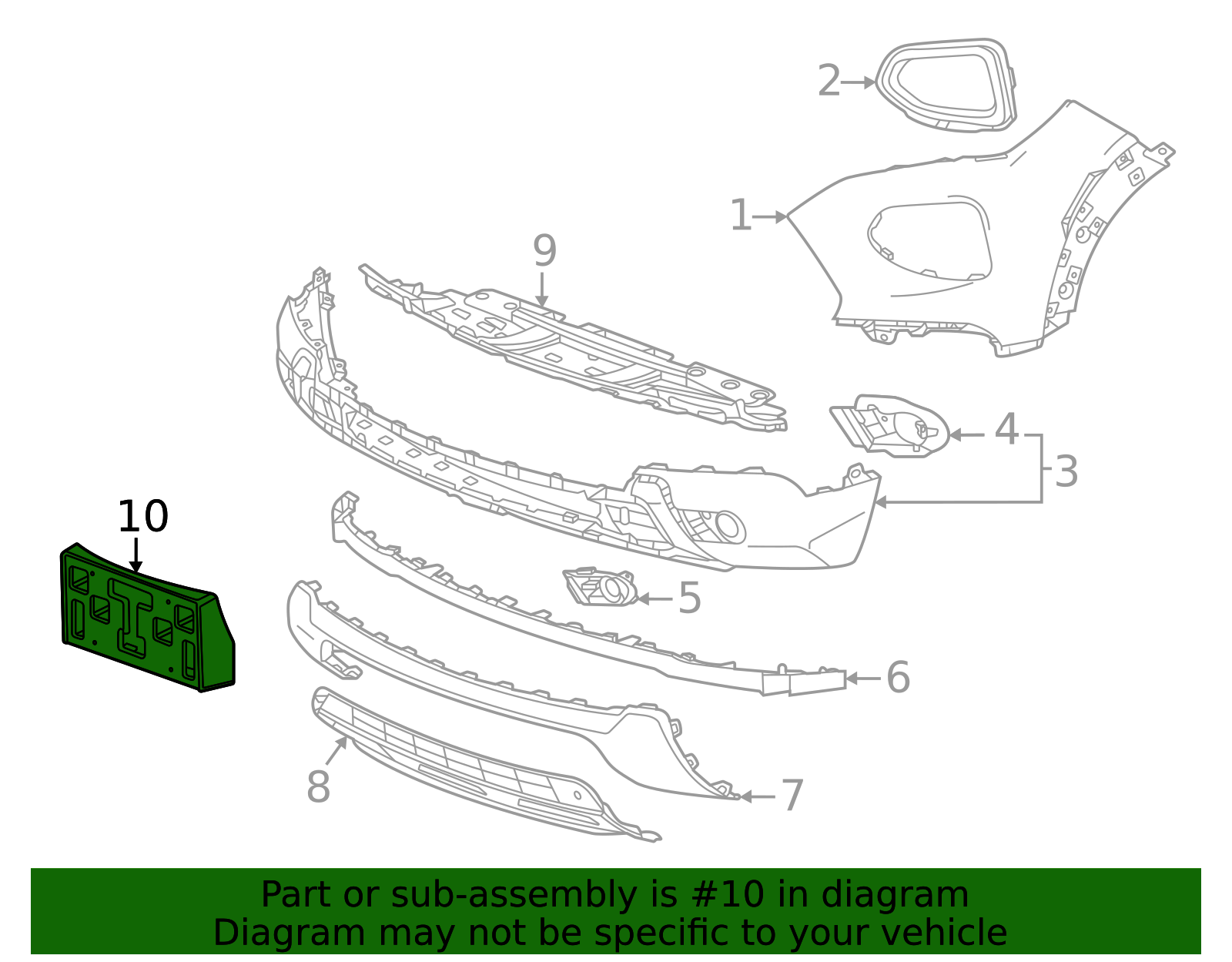 2021-2023 Chevrolet Trailblazer Front License Plate Bracket 42565135 GM ...