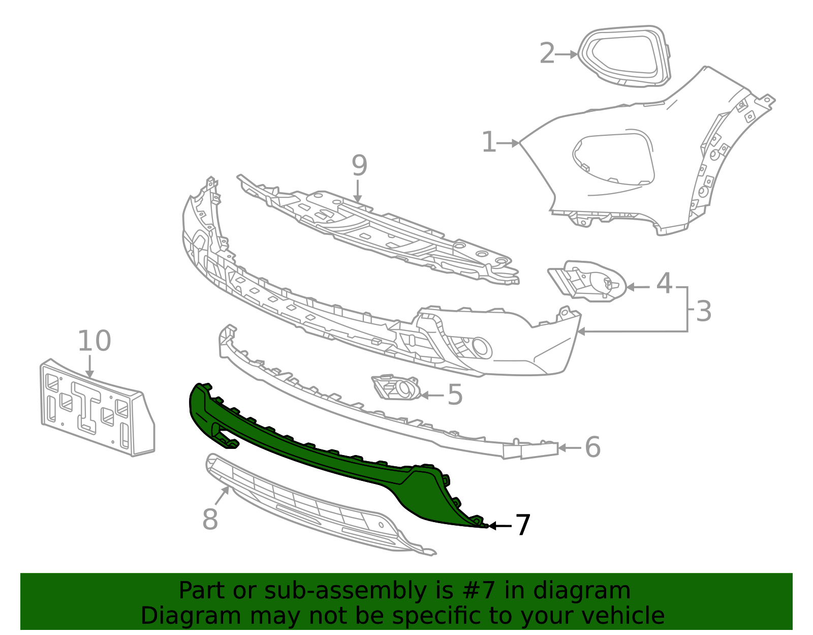 42615766 - Front Bumper Cover Skid Plate GM 2021-2023 Chevrolet ...