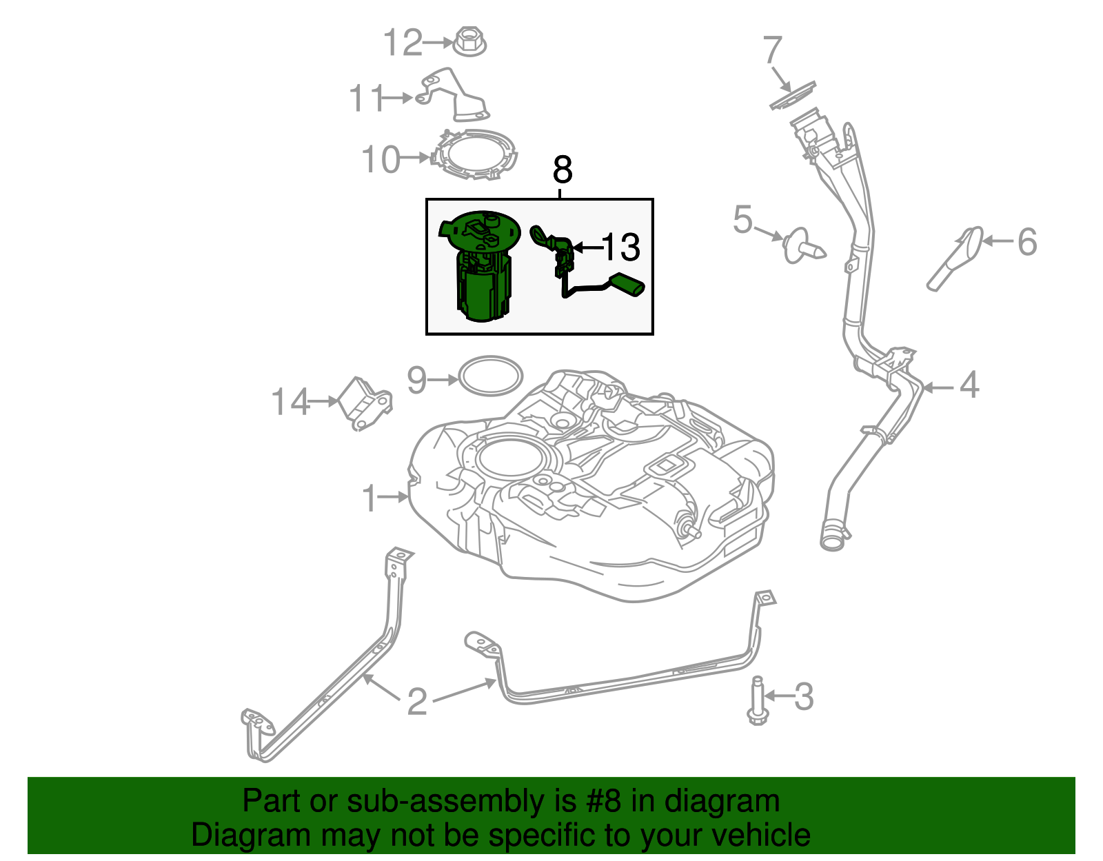 OEM Ford Motorcraft™ Electric Fuel Pump For 2013-2018 Ford Focus - Part ...
