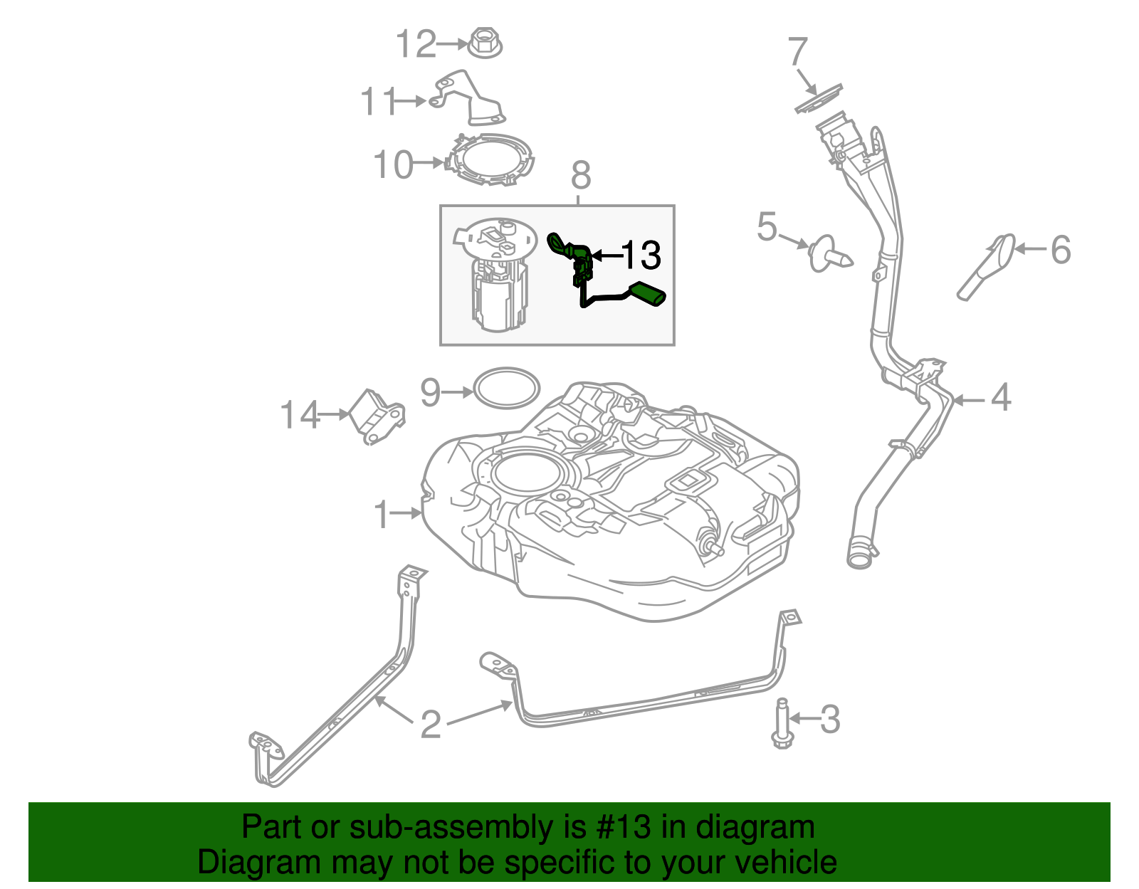 2012-2018 Ford Focus Motorcraft™ Fuel Tank Sending Unit PS-602 | OEM ...
