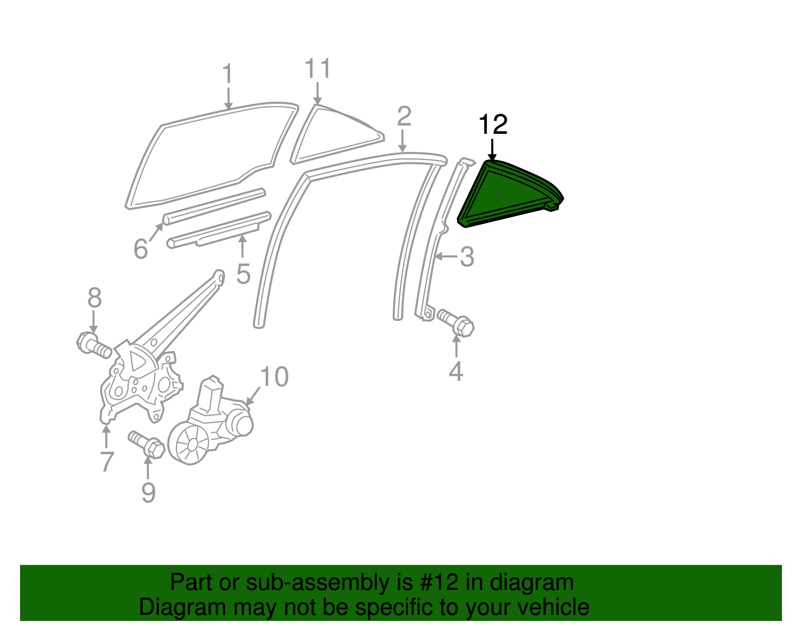 2007-2011 Toyota Camry Weatherstrip 68188-06021 | Toyota Parts Center