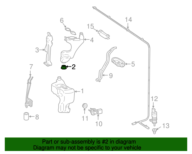2007-2020 Mercedes-Benz Washer Reservoir Seal 221-869-02-98 | MB OEM Parts
