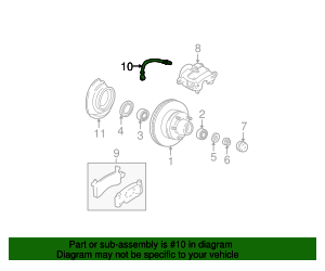 1984-1999 GM Front Hydraulic Brake Hose Assembly 19173093 ...