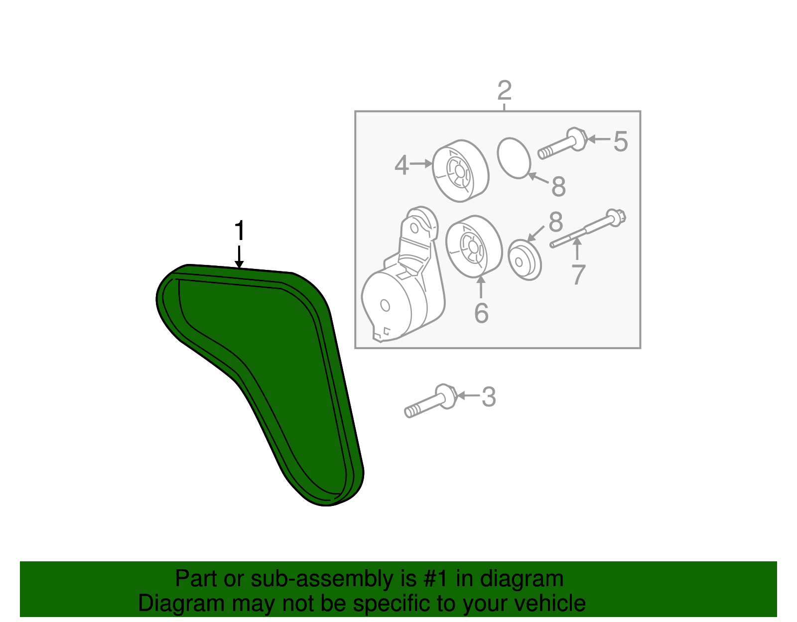 38920-RCA-305 - 2003-2012 Honda - Serpentine Belt | Genuine Honda Parts