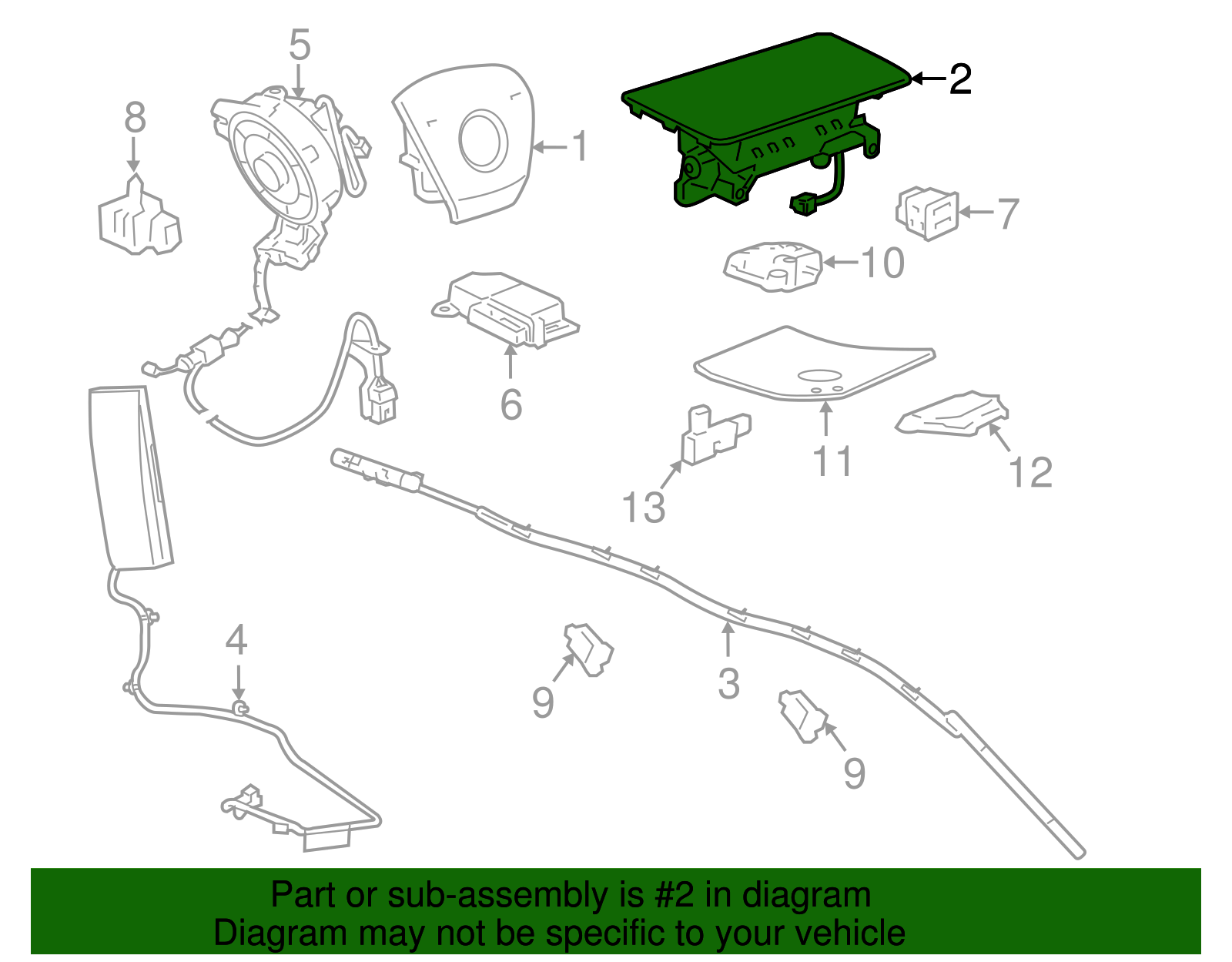2011-2014 GM Passenger Air Bag 85522415 | NewGMParts.com
