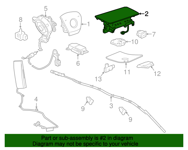 2007-2010 GM Passenger Air Bag 85522409 GM | GMPartsDirect.com