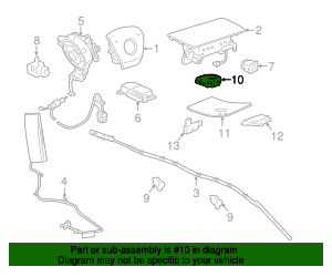 2007-2008 GM Airbag Vehicle Rollover Sensor 25834169 | TascaParts.com