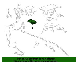 2011-2014 GM Airbag Sensing and Diagnostic Module 13579116 GM ...