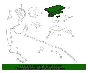 2011-2014 GM Dark Titanium Instrument Panel Airbag 85522417 | Auto ...