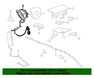 2007-2013 GM Steering Wheel Airbag Coil 25966962 | GMPartsNow
