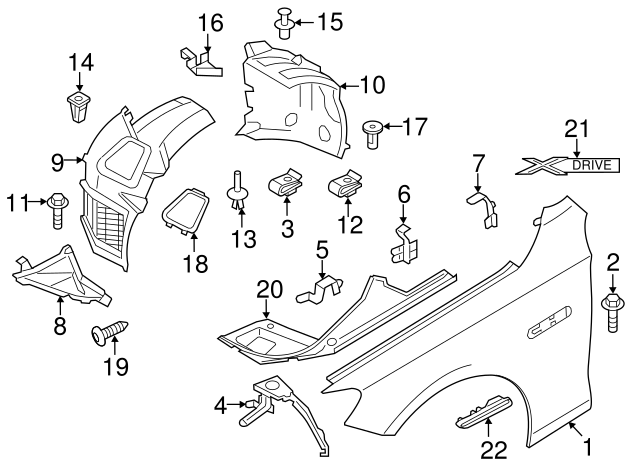 2010-2017 BMW Cover, bottom left 51-75-8-049-295 | AutoNationParts.com