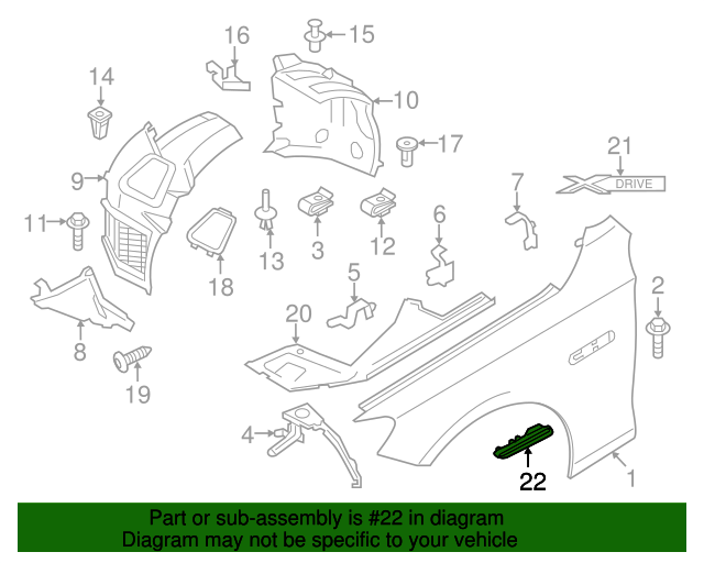 51137336644 - 2014-2017 BMW Finish Molding (51-13-7-336-644) | BMW of ...