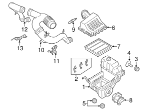 2015-2017 Ford OEM NEW Ford Air Tube Fl1Z-9C623-A FL1Z-9C623-A | QuirkParts