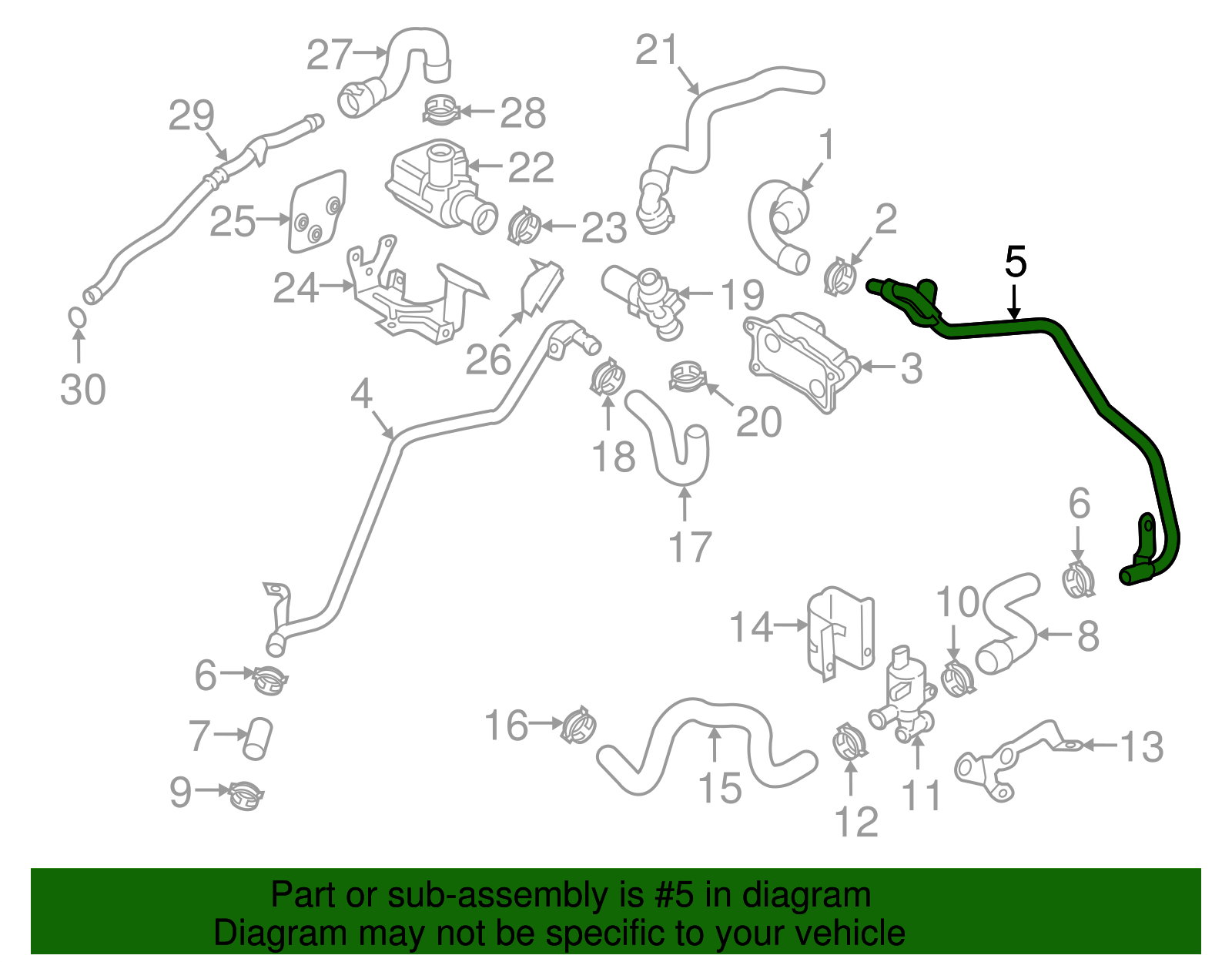 2016-2018 Audi Water Pipe 4G0-121-481-AP | Audi USA Parts