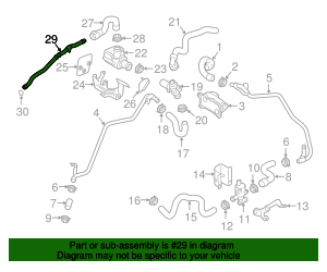 2016-2019 Audi Water Inlet Pipe 06E-121-065-S | Audi USA Parts
