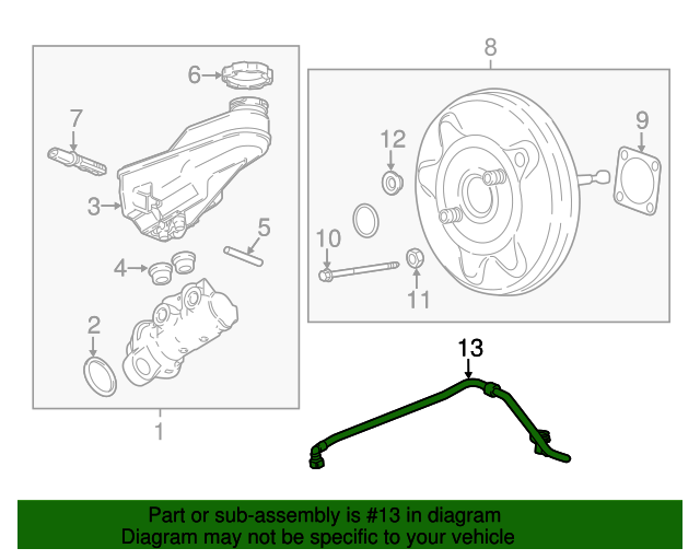 2016-2020 Chevrolet Malibu Vacuum Hose 84439943 | TascaParts.com