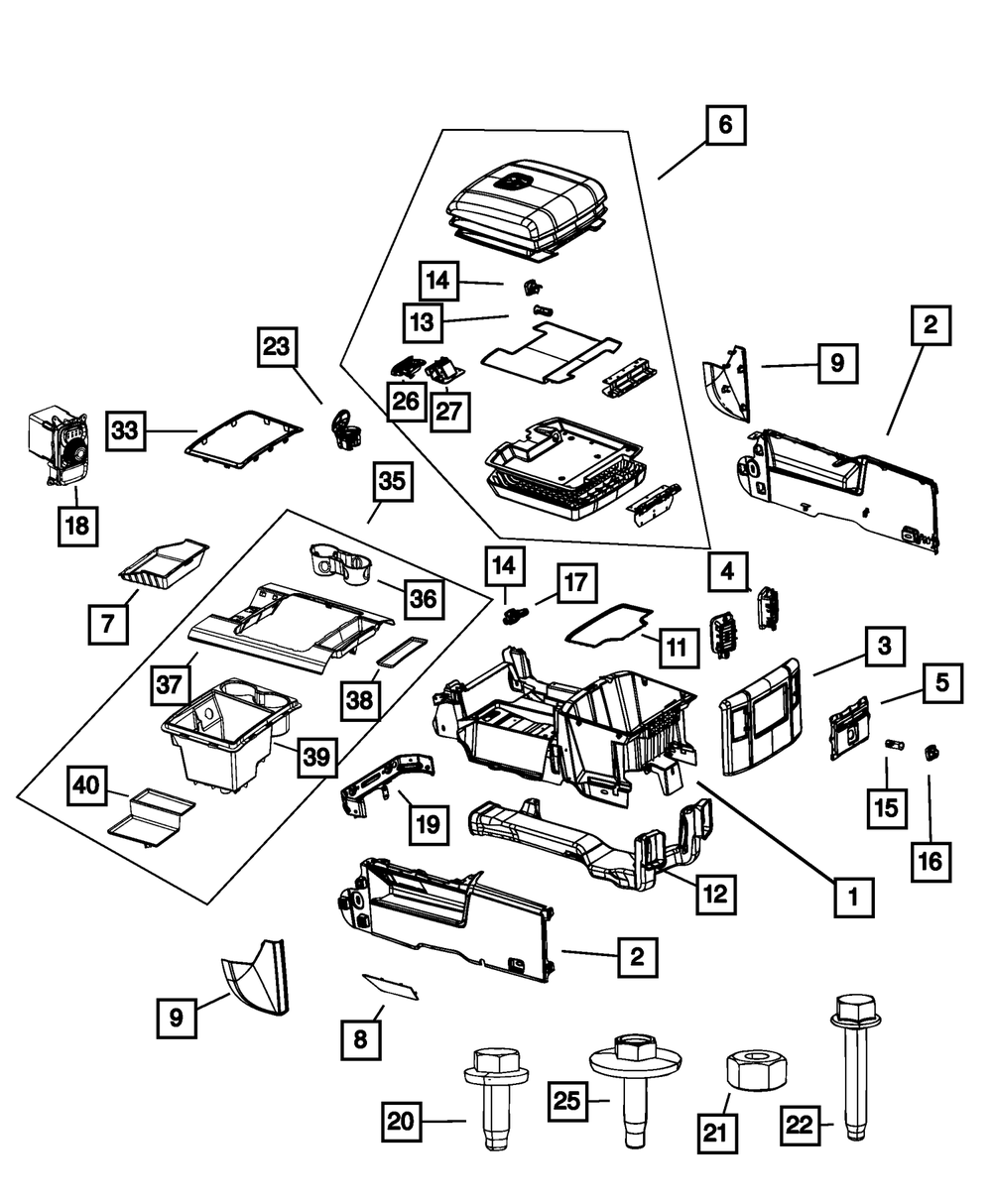 2013-2024 Ram Armrest Lid Latch 5RQ83TX7AC | Mopar eStore