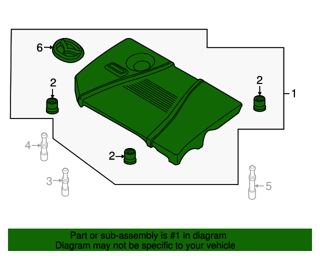 2004-2005 Mazda 3 Engine Cover LF50-10-2F0H | RealMazdaParts.com