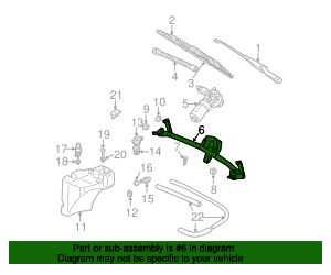 2000-2004 Audi Windshield Wiper Linkage 4B7-955-603 | OEM Parts Online
