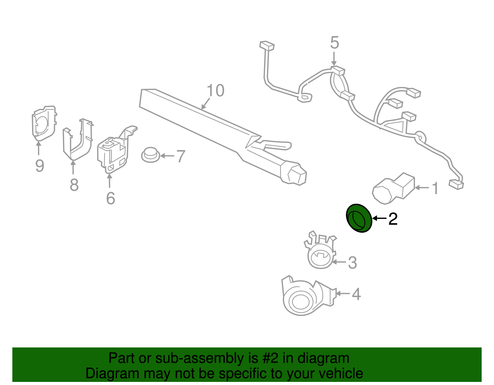 2010-2016 Porsche Park Sensor Seal 7PP-919-133 | Sunset Porsche Parts