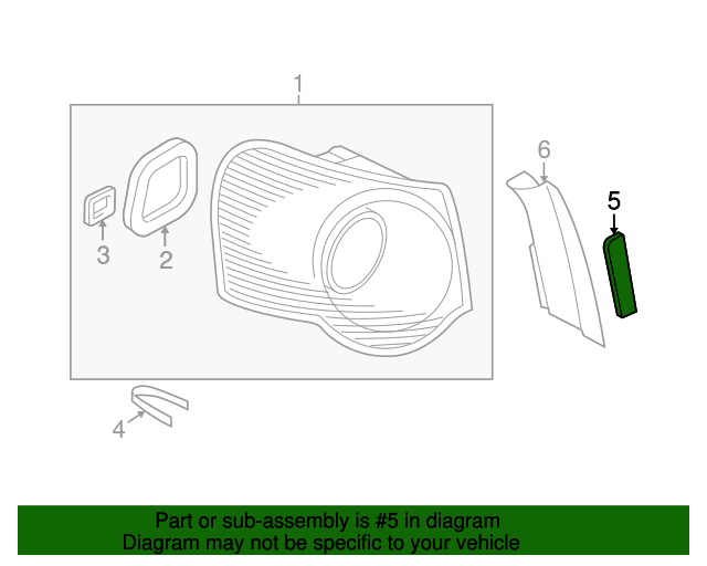 2007-2010 Volkswagen Passat Reflector Panel 3C9-945-106 | VW Direct Parts