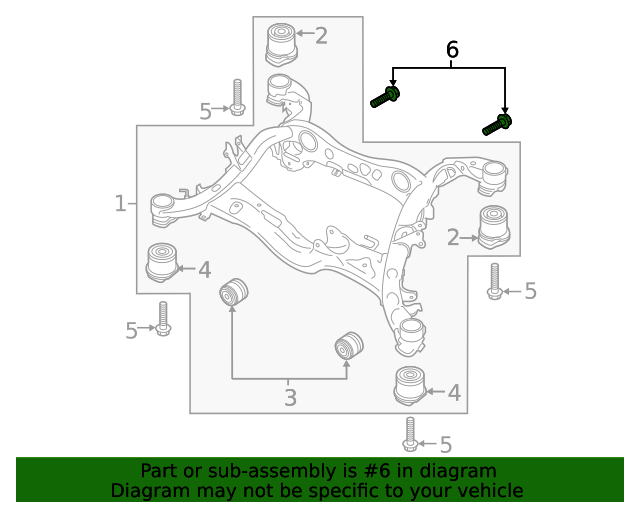 N-911-147-01 - Suspension Cross-Member Bolt 2017-2024 Audi | Audi OEM Parts