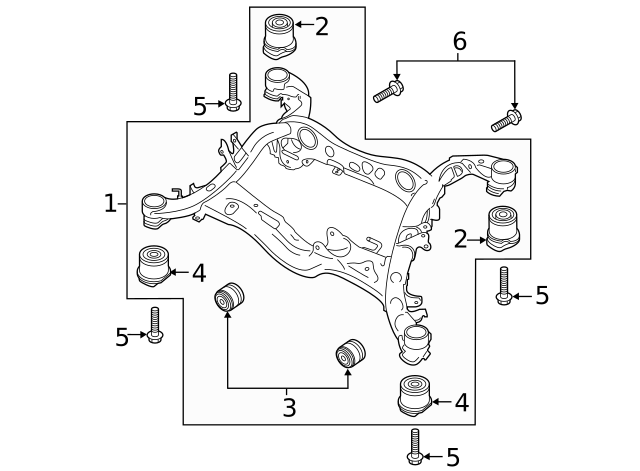 N-911-147-01 - Suspension Cross-Member Bolt 2017-2024 Audi | Audi OEM Parts