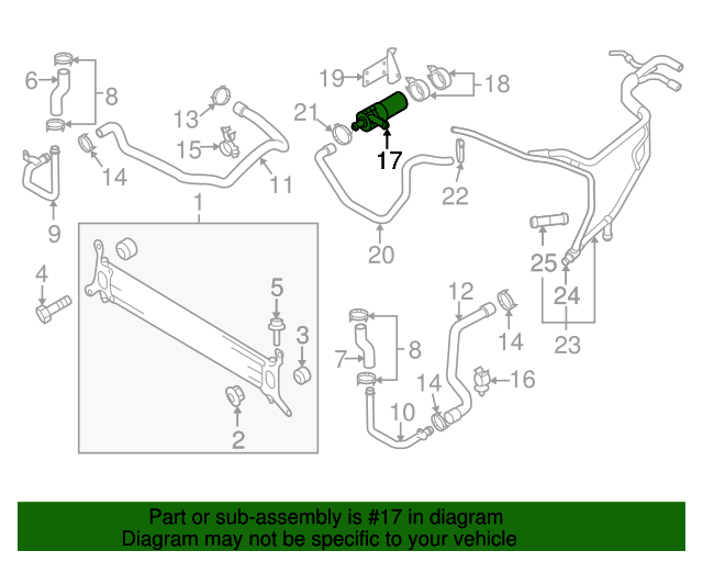 2009-2010 Volkswagen Touareg Engine Auxiliary Water Pump 7P0-965-561-C ...