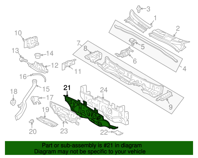 2005-2010 Scion tC Panel Sub Assembly Dash 55101-21160 | Toyota Parts ...