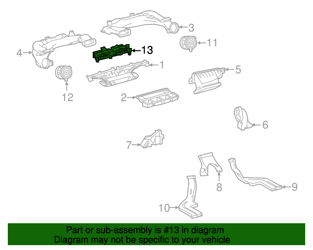 55670-12540-C0 - Vent Assembly - 2016-2018 Toyota | Lithia Toyota Parts