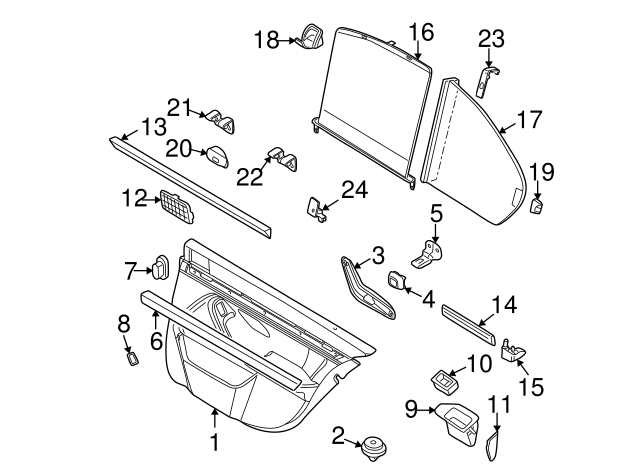 51417001629 - 1995-2003 BMW Trim Molding Insert (51-41-7-001-629) | BMW ...
