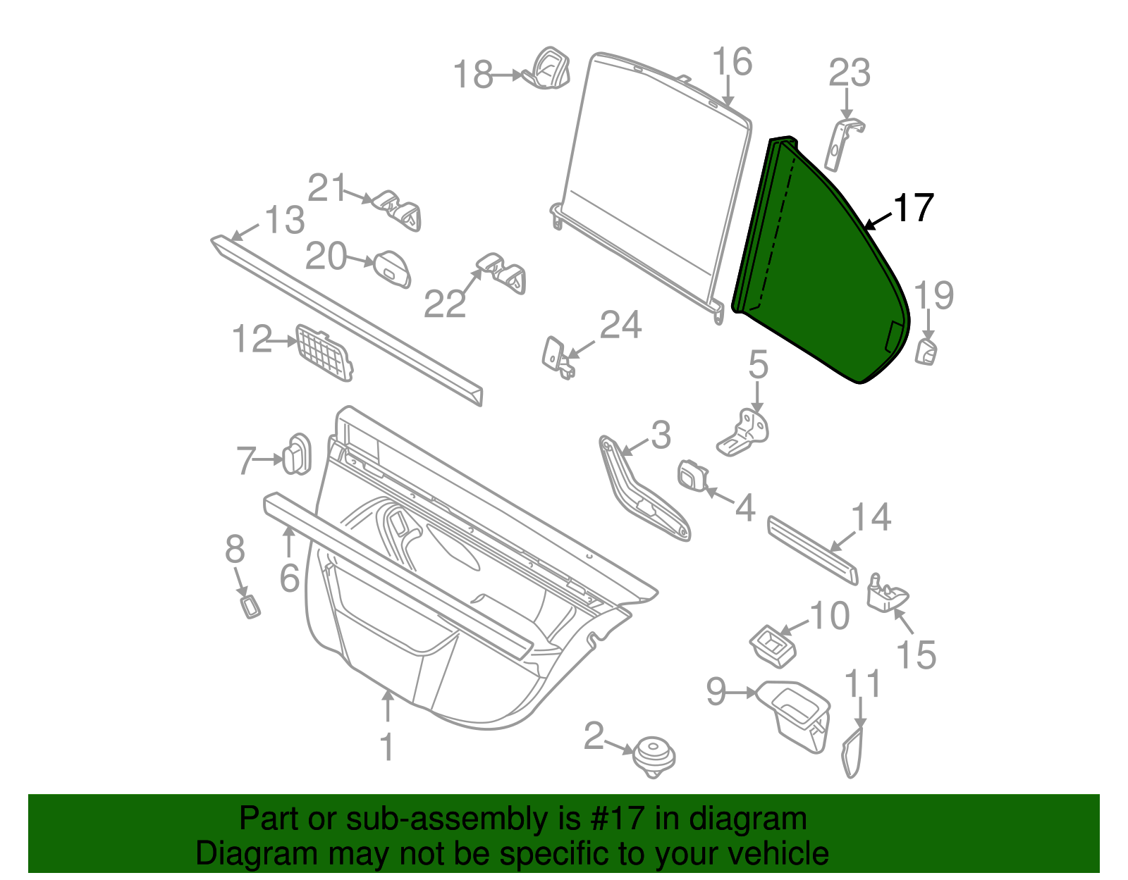 51-16-7-110-205 - Left rear door sun blind 1997-2003 BMW | AutoNation Parts