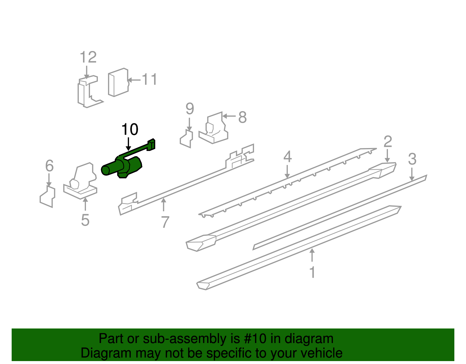 2007-2014 GM Passenger Side Running Board Motor 19303236 GM ...