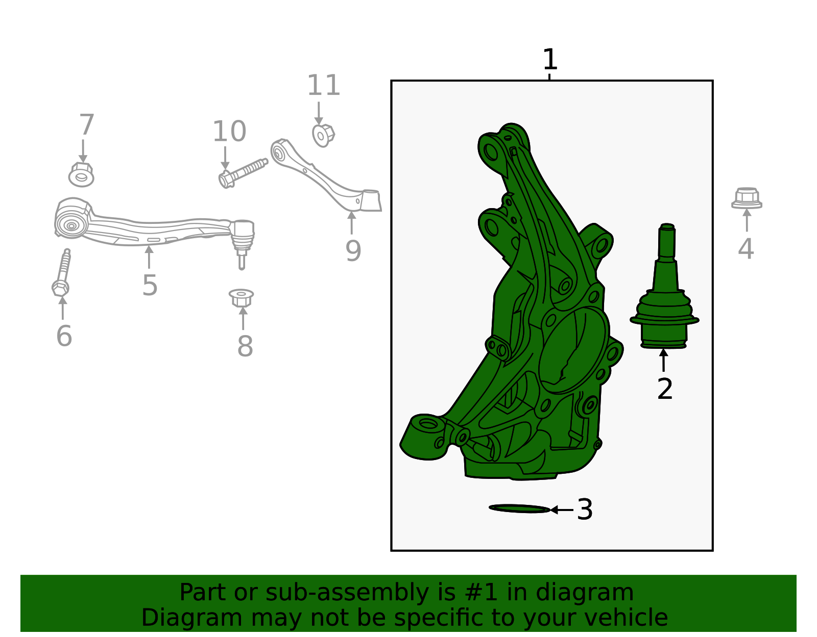 2020-2025 Ford | Motorcraft™ Knuckle | MEF-537 | Walls' Ford Parts