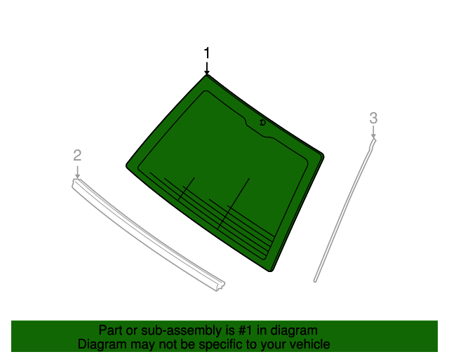 Genuine OEM Lift Gate Glass Part# LR039065 Fits 2010-2012 Land Rover ...