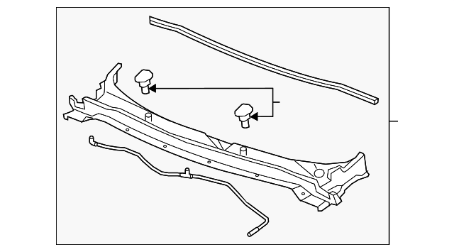 2018-2024 GM Cowl Grille 84931878 GM | GMPartsDirect.com