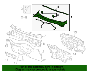 2018-2024 GM Cowl Grille 84931878 GM | GMPartsDirect.com