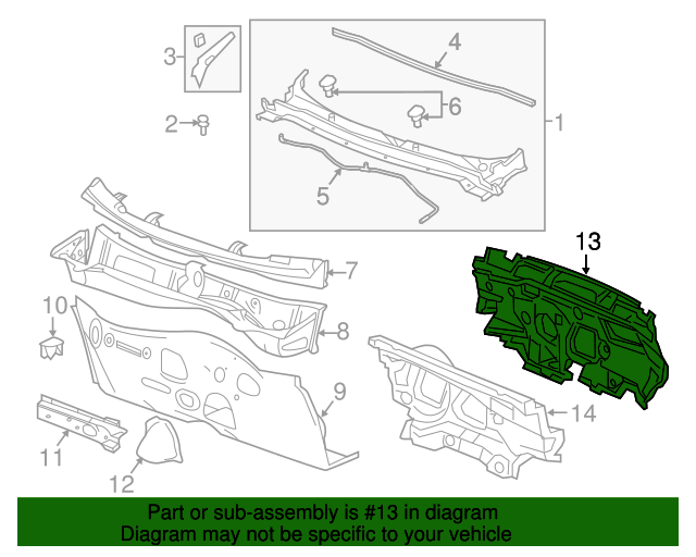 2018-2023 GM Dash Panel Inner Insulator 85126625 | TascaParts.com