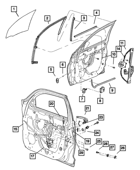 Front Door for 2002 Chrysler PT Cruiser | Mopar OEM Parts Direct