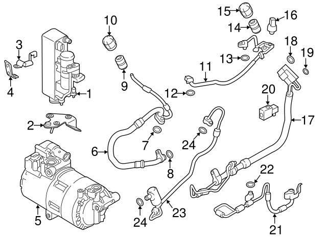 OEM BMW Condenser Lower Bracket For 2017-2018 BMW 330e - Part# 64-21-9 ...
