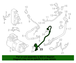64539368332 - 2016-2018 BMW 330e AC Hoses (64-53-9-368-332) | Parts ...