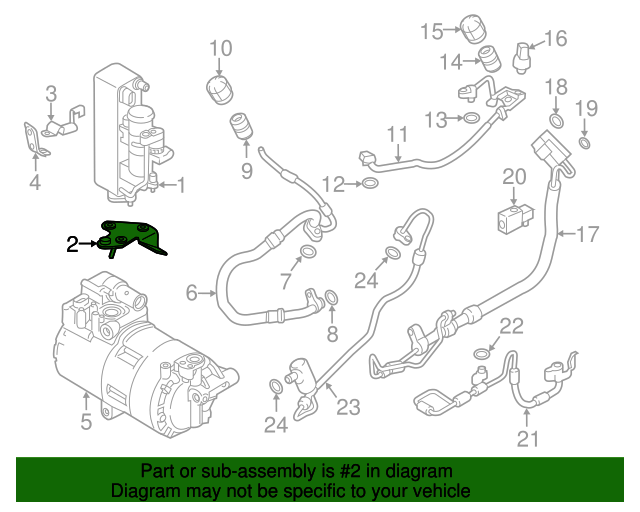 OEM BMW Condenser Lower Bracket For 2017-2018 BMW 330e - Part# 64-21-9 ...