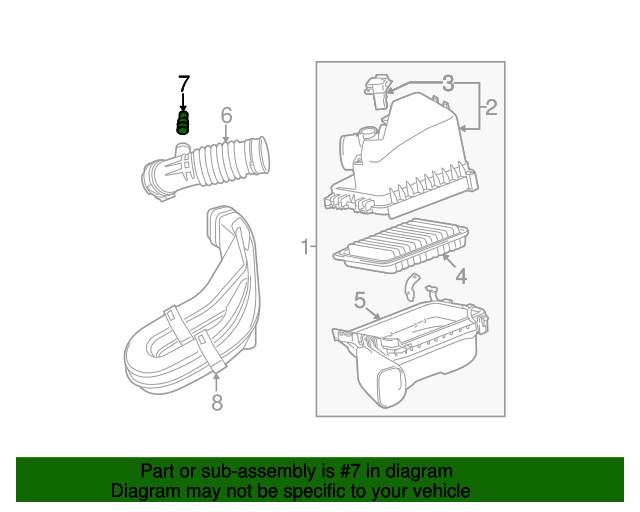 2014-2022 Toyota Corolla Intake Hose Union 12229-0T030 | Toyota Parts ...