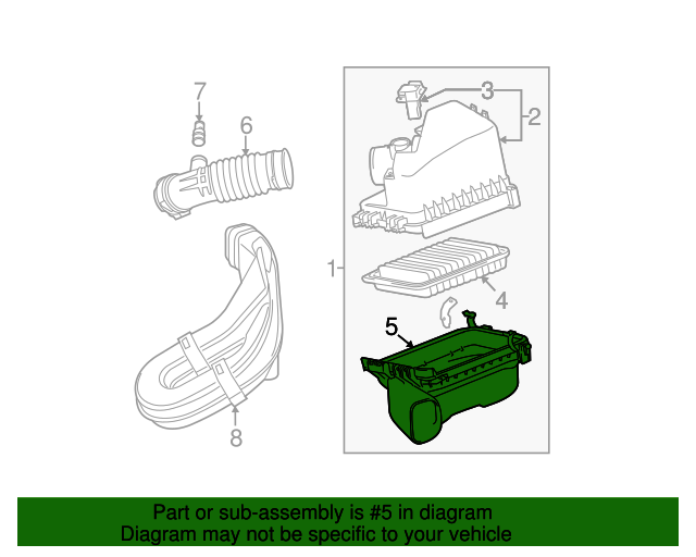 2009-2019 Toyota Corolla Air Filter Housing 17701-0T040 ...