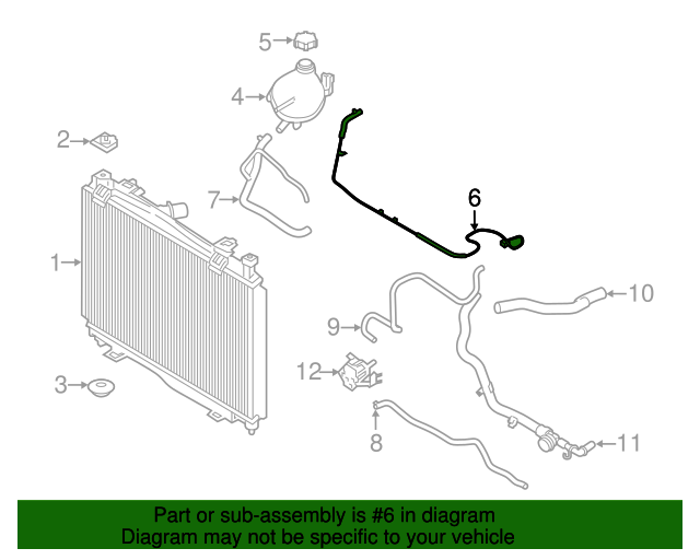 2018-2021 Ford EcoSport Overflow Hose GN1Z-8A365-N | TascaParts.com