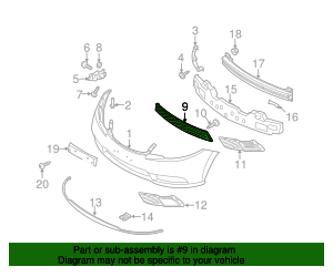 86522-1M000 - Lower Grille 2010 Kia Forte | Kia.Parts Store
