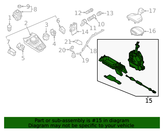 8S1-713-023-T - Gear Shift Assembly 2019-2023 Audi | Audi OEM Parts